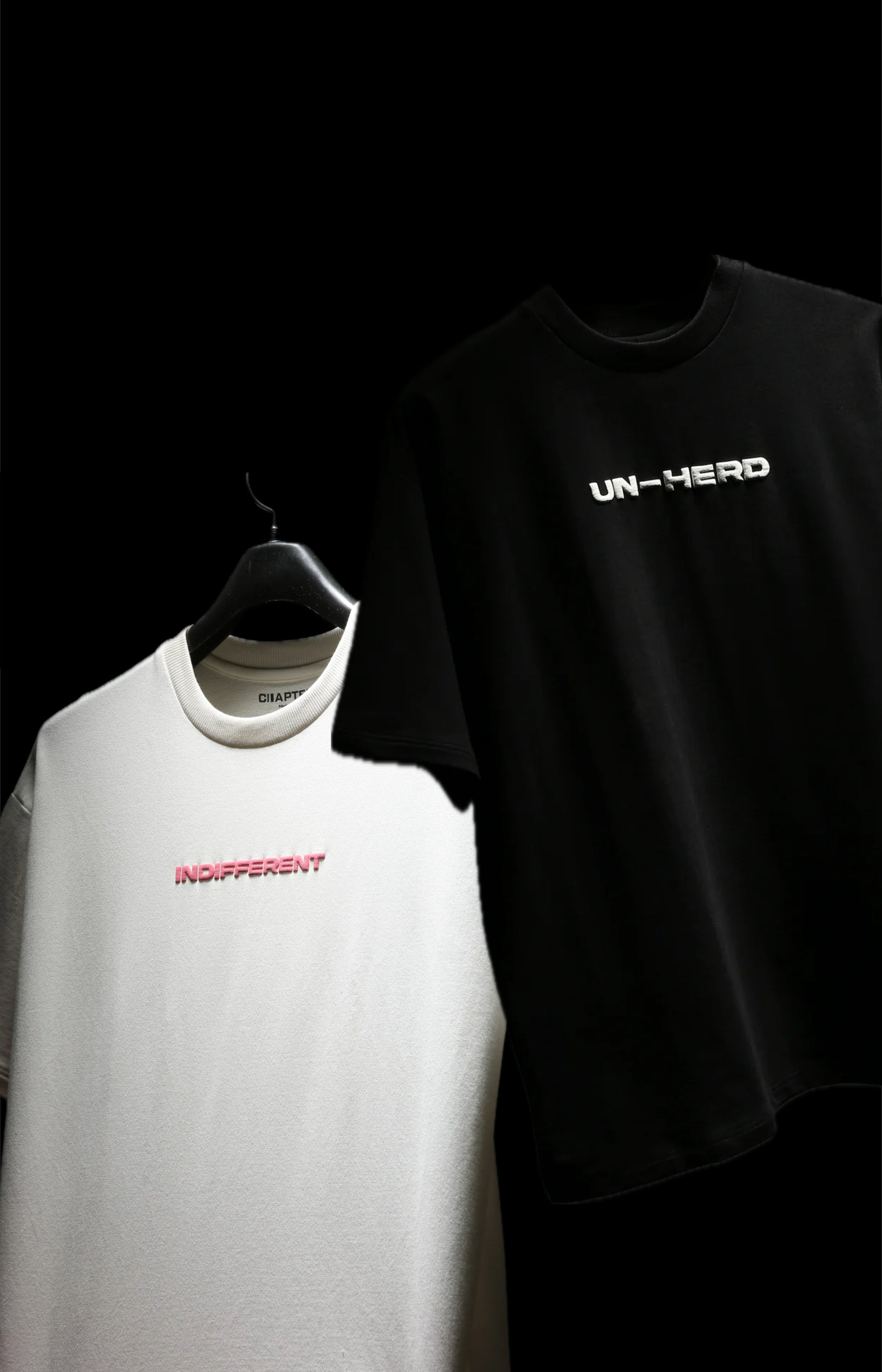 INDIFFERENT WHITE- UNHERD BLACK PACK OF 2 – Chapter 2 Clothing